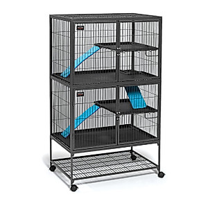 MidWest Homes for Pets Ferret Nation Ramp Cover for Ferret Nation & Critter Nation Small Animal Cages | Ramp Measures 18.25L x 5.5W - Inches, Purple/Teal (NA-RC1)