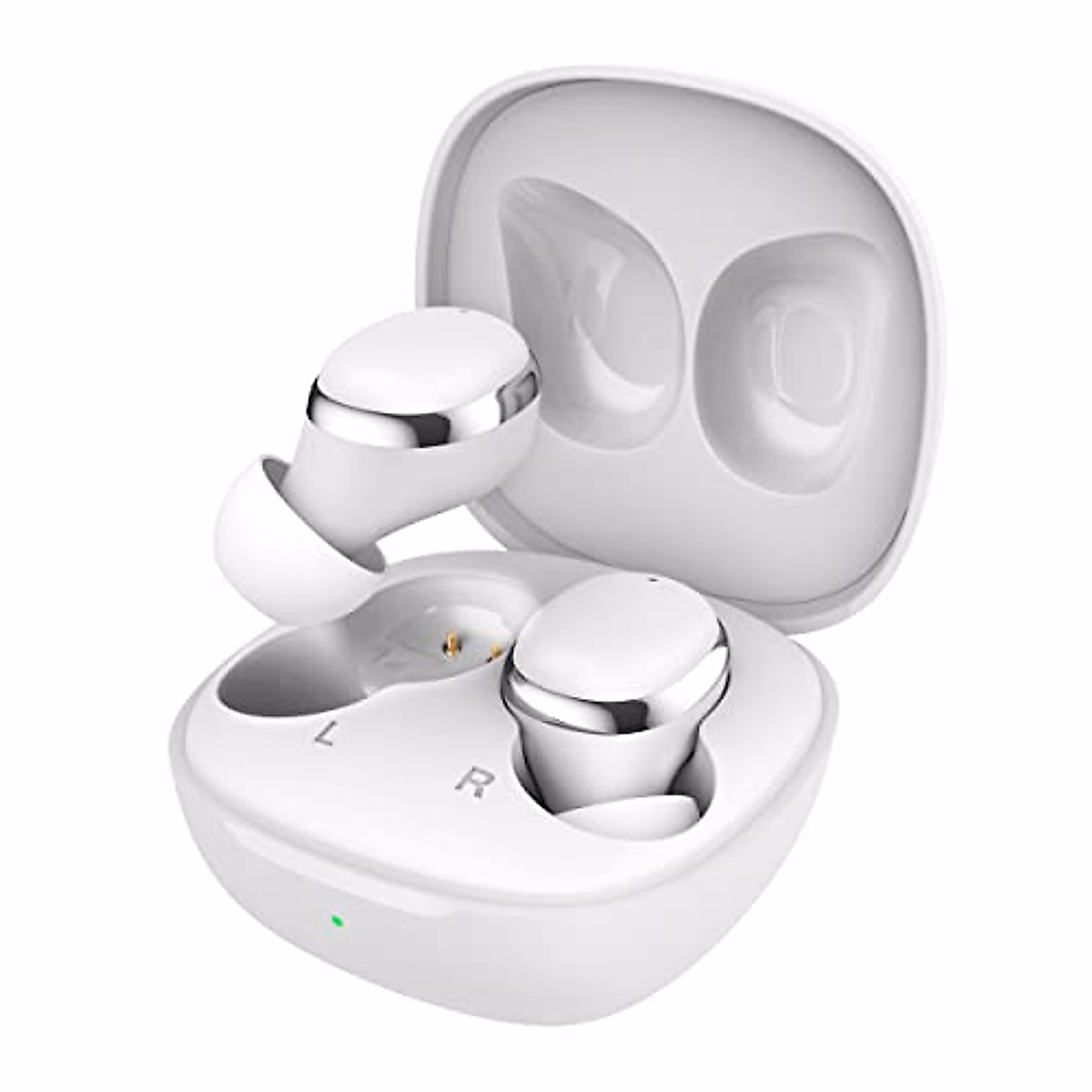 Awker A11 True Wireless Earbuds in Ear Bluetooth 5.3 Earphones Headphones, Touch Control with Charging Case, Built in Mic, Waterproof, TWS HiFi Stereo for Sport (White)