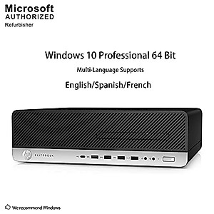 HP EliteDesk 800 G3 Small Form Factor PC, Intel Core Quad i7 6700 up to 4.0 GHz, 16GB DDR4, 1TB SSD, 4K Support, WiFi, BT 4.0, DVDRW, VGA, DP, Win 10 Pro 64-Multi-Language Support En/Sp/Fr(Renewed)