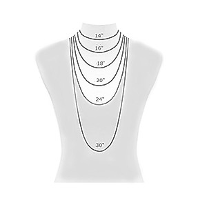 Ritastephens Sterling Silver Italian Horn Rolo Chain Necklace 18 20 24 (24)