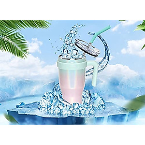 Zenbo 40 oz Tumbler With Handle,Lid and Straw | Stainless Steel Insulated Tumbler, Keeps Drinks Cold up to 34 Hours, Fit in Car Cup Holder, Dishwasher Safe and BPA Free