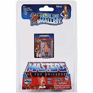 Worlds Smallest Masters of The Universe Bundle Set of 4 Mini Figures - He-Man - Skeletor - Teela - Battle Cat