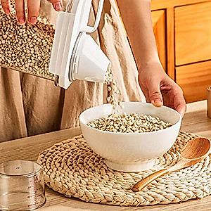 ALREMO Cereal Dispenser Easy Flow Storage Jar Plastic Food Containers Kitchen Food Cereal Storage Containers with Graduated Cap,plastic Storage Jars,cereal Plastic Grocery Container (2300ML)