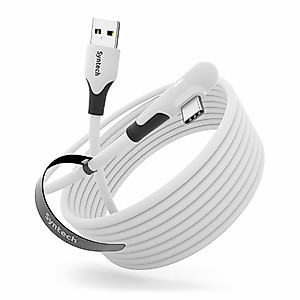 Syntech Link Cable 16FT Compatible with Meta/Oculus Quest 3/Quest 3S, Pico 4/Ultra Accessories VR Headset, High Speed Data Transfer Cord USB 3.0 Cable Type C LED Light for Gaming PC/Steam VR