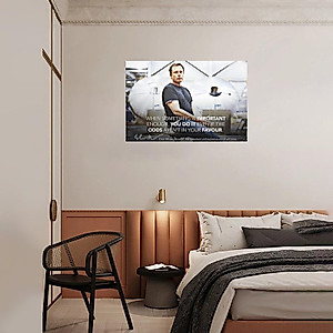 Elon Musk Motivational Poster Signed Entrepreneurs Quote Canvas Posters Prints UnFrame 18x12inch(45x30cm)