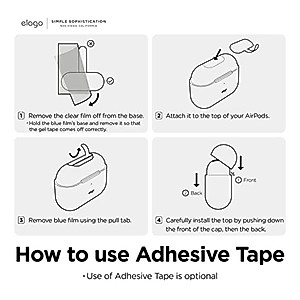 elago Clear Case Compatible with Apple AirPods Pro 2nd Generation Case Cover (2022), Strap Included, Protective Case, Transparent Shockproof, Supports Wireless Charging [Transparent]