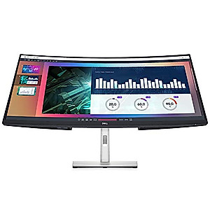 Dell 34 Inch Ultrawide , WQHD (Wide Quad High Definition), Curved USB-C Monitor (P3421W), 3440 x 1440 at 60Hz, 3800R Curvature, 1.07 Billion Colors, Adjustable, Black