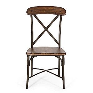 Christopher Knight Home Stroble Dining Chair Sets, Dark Brown + Espresso