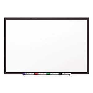 Quartet Magnetic Porcelain Whiteboard, 2' x 3' White Board, Premium, Duramax, Black Aluminum Frame (2543B)