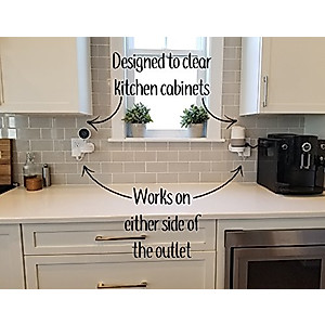 Mount Genie Smart Home Outlet Shelf: Hidden Cord Storage and Extra Custom Short Cords Great for Google Home, Nest, Security Cameras, Smart Speakers, and More