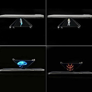 1 Piece 3D Hologram Display Pyramid 3D Hologram Projector Video Pyramid Stand for Smart Mobile Phone, Product Display, Animated Characters, Personal Entertainment Durability and attraction