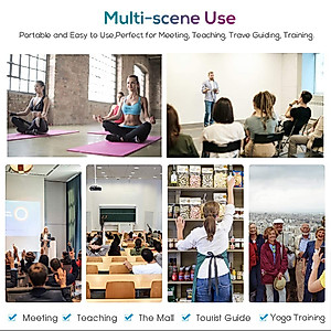 Voice Amplifier, SHIDU Original Wireless Voice Amplifiers 10W Rechargeable Portable Mini PA System Speaker with UHF Wireless Microphone Headset for Teachers, Yoga, Tour Guides, Coaches, Classroom