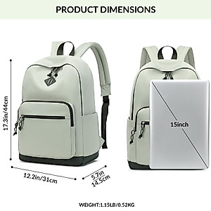 Lohol Classic Backpack for Girls Boys Teens, Lightweight Daypacks for School and Travel (Green)