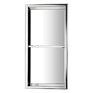 ALFI brand ABN1224-PSS Shower Niche, Polished Stainless Steel