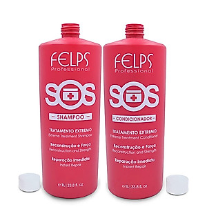 Felps SOS Kit Shampoo and Conditioner for Intense Treatment 2x1L/2x33.8fl.oz