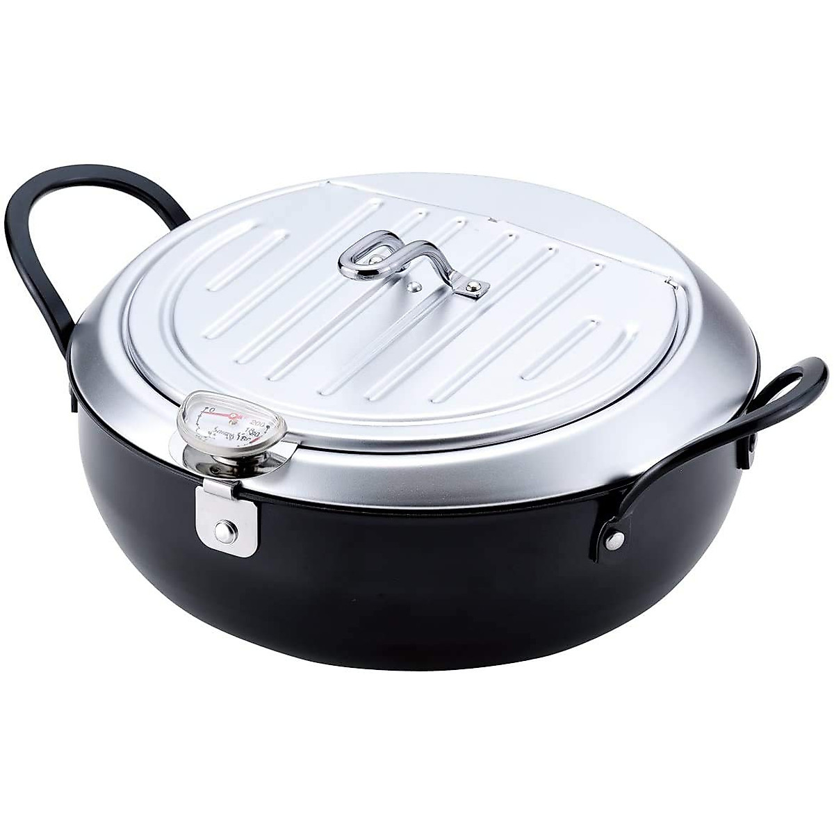 Wahei Freiz TM-9090 Tempura Pot, Imono Koji from Tsubamesanjo, 9.4 inches (24 cm), Iron Lid, Induction Compatible, Made in Japan