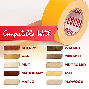 XFasten Double Sided Woodworking Tape w/Yellow Backing 2.5 Inches x 30 Yards