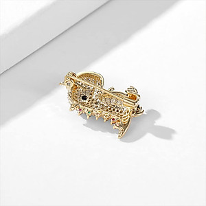 Cute Dinosaur Sparkly CZ Brooches Pins Delicate Luxury Cartoon Animal Brooch Classic for Party Dance Banquet for Women Ladies Girls Dainty Elegant Beautiful Lapel Pins Scarf Clips Collar Neck Tie Dress Suit Shirt Ceremony Clothes Accessories Jewelry Mothe