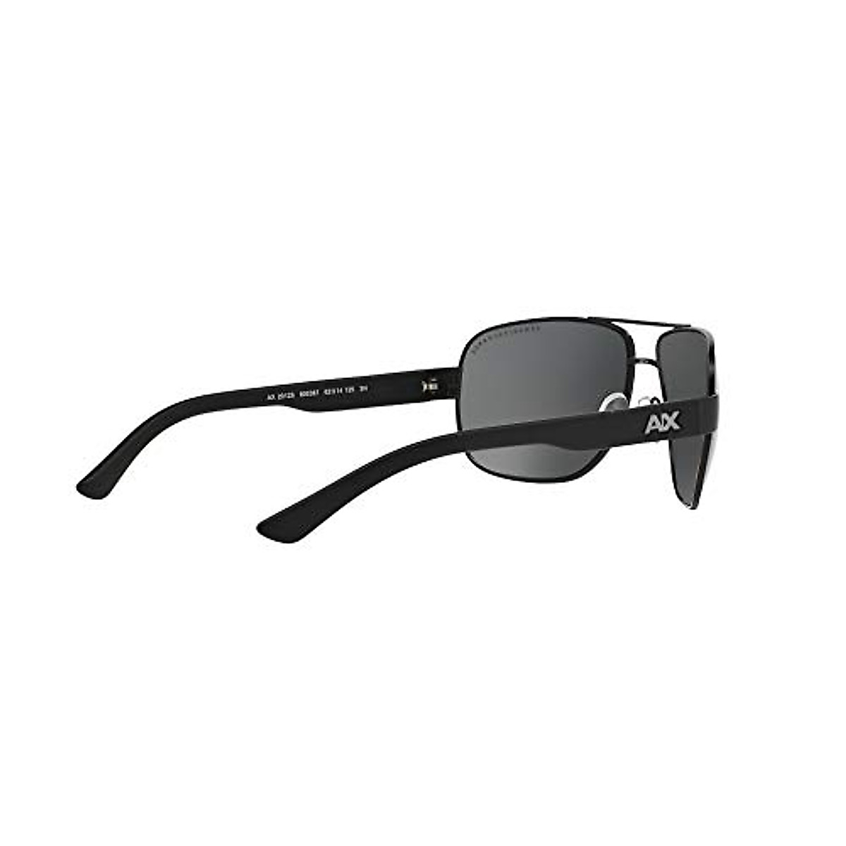 A|X ARMANI EXCHANGE Men's AX2012S Rectangular Sunglasses, Matte Black/Grey, 62 mm