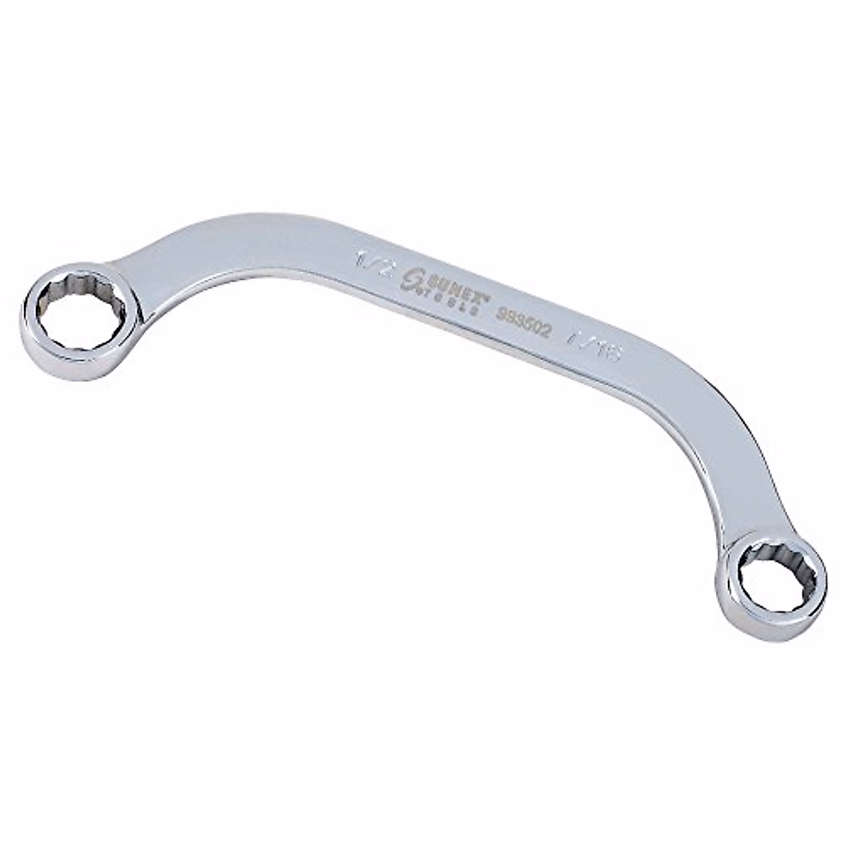 Sunex 993502 7/16" by 1/2" Fully Polished Half Moon Double Box Wrench