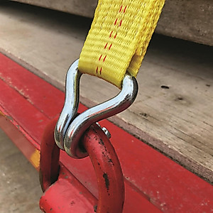 SmartStraps 27-Foot Premium Ratchet Straps, Yellow (1pk) – 10,000 lbs Break Strength, 3,333 lbs Safe Work Load - Commercial Tie-Downs Designed for Heavy-Duty Transport - Safely Haul Large Equipment, Tractors, Vehicles and More