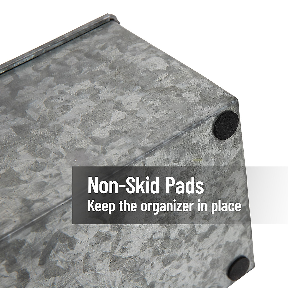 Mind Reader Utensils Caddy, Serve Ware Holder Basket, Condiment Organizer w| Handle, Forks, Spoons, Knives, Dining Table, Countertop, Kitchen, One Size, Silver Galvanized