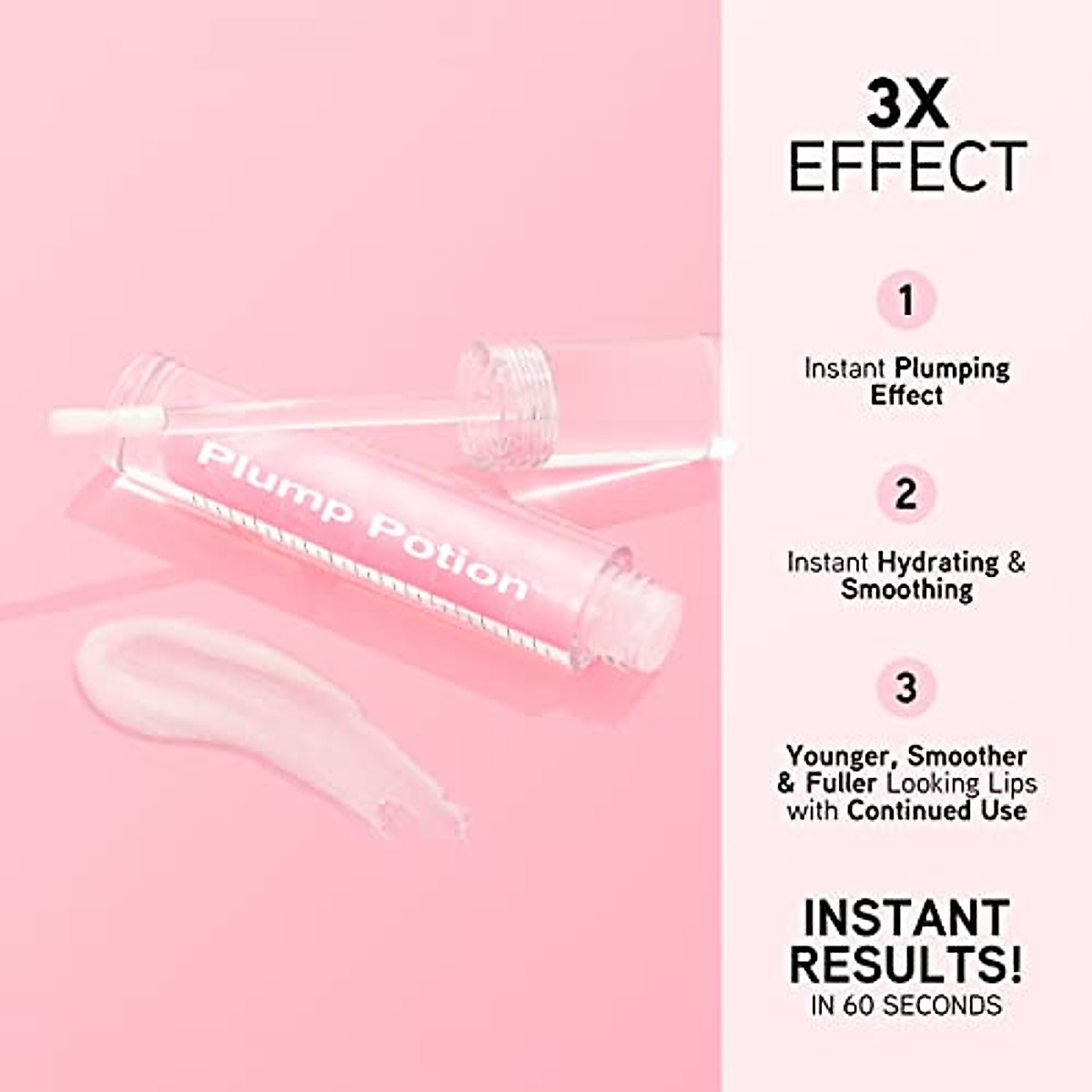 Physicians Formula Lip Plumper Gloss Formula Plump Lip Potion Needle-Free Lip Plumper Gloss Cocktail Shade Extension,Pink Crystal Potion,Lip Enhancer,Fuller Lips