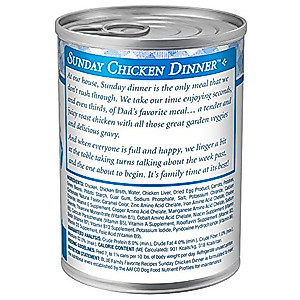 Blue Buffalo Family Favorites Natural Adult Wet Dog Food, Sunday Chicken 12.5-oz can (Pack of 12)
