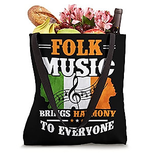 Irish Folk Music St. Patrick's Day Musical Irish Musician Tote Bag
