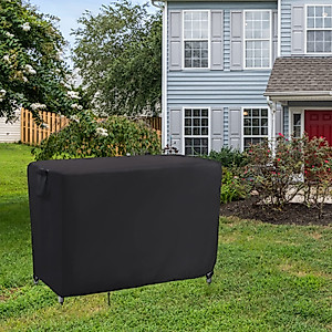 Kingling Outdoor Table Cover for Outdoor Bar Table, 55 Inch Waterproof Patio Bar Table Cover Outdoor Bar Prep Table Cover - 55''L x 19''W x 36''H