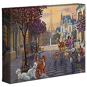 Thomas Kinkade Studios Disney The Aristocats 8" x 10" Gallery Wrapped Canvas