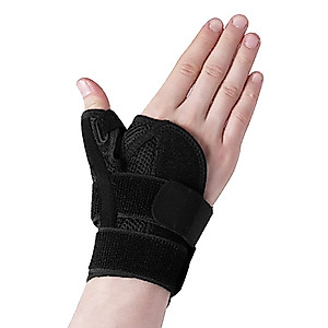 Thumb Wrist Support Brace, Breathable Wrist Braces Splint with Adjustable Straps for Arthritis, Tendonitis, Sprained, Comfortable Reversible Wrist Stabilizer for Carpal Tunnel Thumb Joint Pain Relief