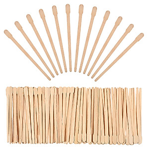 Bememo 500 Pieces Wax Sticks for Hair Removal, Small Wax Spatulas Applicator Wood Craft Sticks for Eyebrow, Lip, Nose Waxing