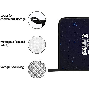 Choose Your Weapon Gamer Oven Mitts and Pot Holders Set of 4 Kitchen Set for Cooking