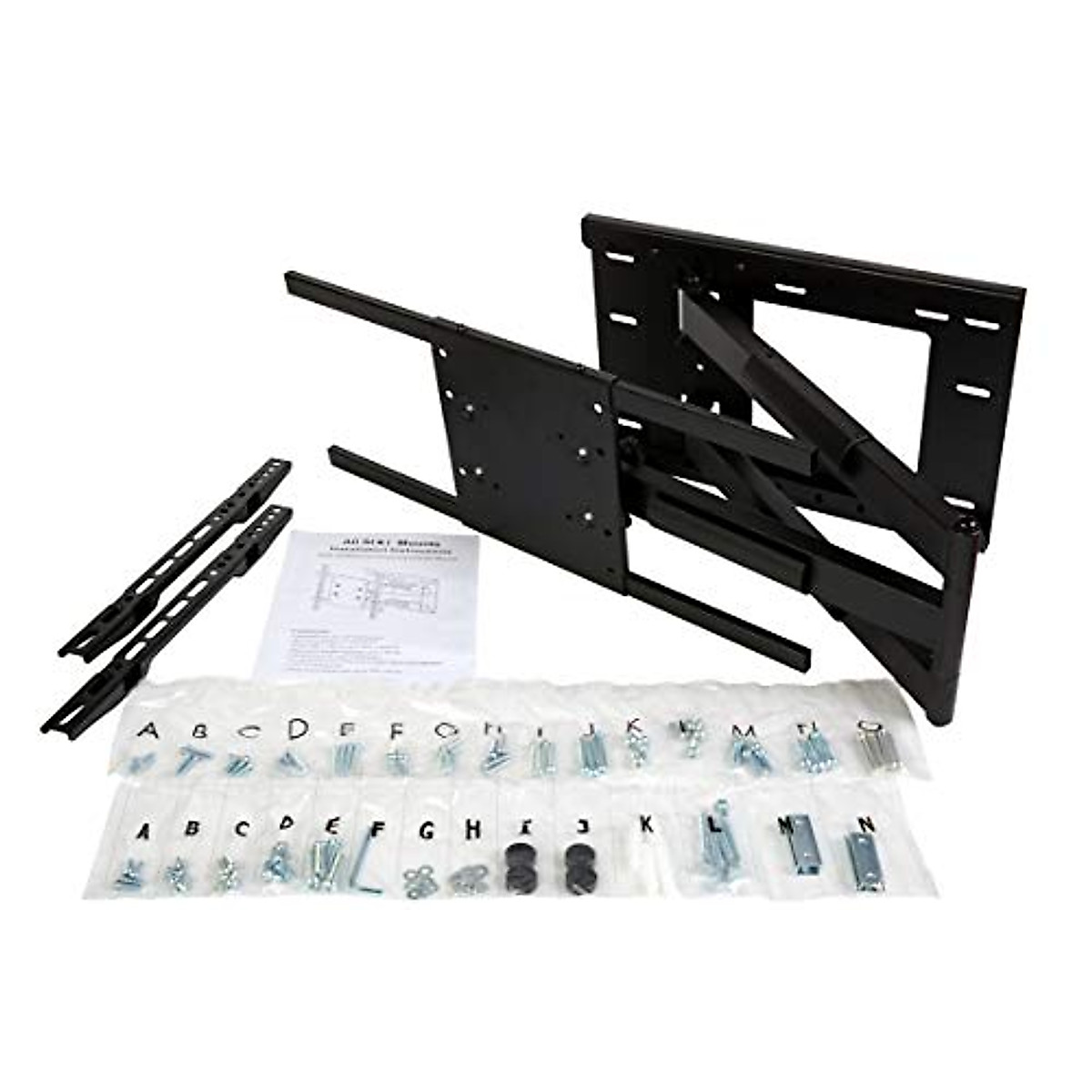 Wall Mount World - TV Wall Mounting Bracket with 40 Inch Extension 90 Degree Swivel Left and Right 15 Degrees Adjustable Tilt fits TCL 49S325 3 Series LED TVs