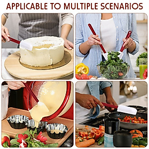 Norme 4 Pcs High Temp Silicone Spatulas Heat Resistant Rubber Spatula Commercial Silicone Scraper Spatula with Handle for Kitchen Cooking Baking Mixing Utensils, Dishwasher Safe (10 Inch,14 Inch)