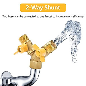 Garden Hose Splitter, G1/2 Inch Faucet Splitter, Washing Machine Water Splitter, Garden Irrigation Tap Adaptor