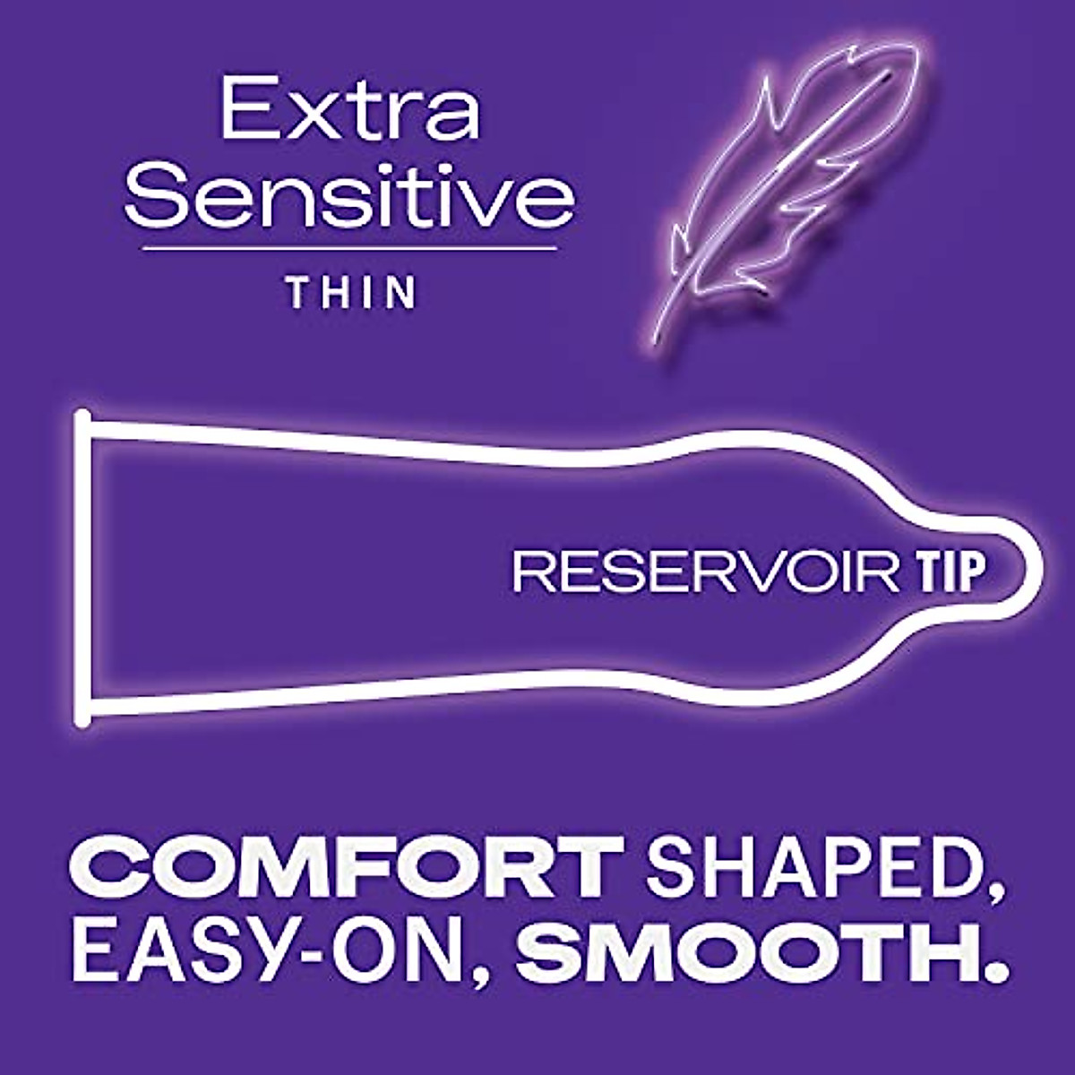 Durex Condom Extra Sensitive Natural Latex Condoms, 24 Count - Ultra Fine & Extra Lubricated, Regular Fit, FSA HSA Eligible