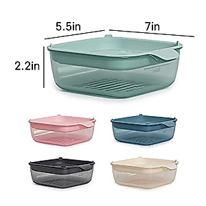 GOODSDECO Food Storage Containers Set - BPA Free Plastic Containers with Easy Lock Lids Set of 5 (Total 10 Pieces), Microwave Dishwasher Safe, Kitchen Pantry Organization (Beige)