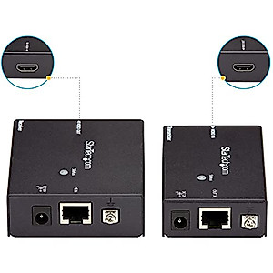 StarTech.com HDMI over CAT5e / CAT6 Ethernet Extender w/ HDBaseT, 4K@115ft, 1080p@230ft, HDMI Video Transmitter/Receiver Kit, TAA