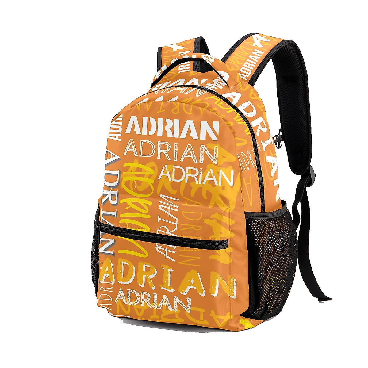 ZAACUSTOM Personalized School Backpack with Name Text, Stylish Custom Bookbag for Kids Boys Girls, Waterproof Elementary Customize Book Bag with Adjustable Shoulder Straps, 1 Pack