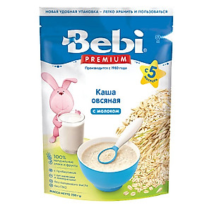 Bebi Premium OAT 200g From 5 Months Milk Cereal for Babies - Ziplock Packaging NO GMO Baby Kasha