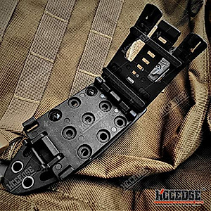 Hunting Knife Tactical Knife Survival Knife 8" Fixed Blade Knife w/ Molle Compatible Pressure Retention Sheath Camping Accessories Survival Kit Survival Gear Tactical Gear 79965 (Desert Tan)