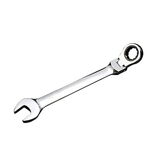 FLZOSPER 12pc. Tightspot Flex-Head Ratcheting Wrench Set，8-19mm Metric CR-V Quick Access Spanner with Portable Toolbox (12PC. Flex Head Wrench)