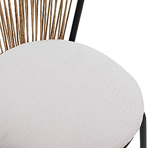 KEIKI Rattan Patio Chairs Set of 2,Outdoor Indoor Dining Armchair for Porch Backyard Garden