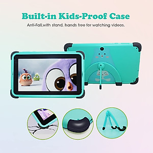 weelikeit Tablet for Kids 8", Android 11 Kids Tablet with AX WiFi6,Parental Control, Kids APP Installed, 4500 mAh, HD Display,2+32GB,Bluetooth, Google Play, Toddler Tablet with Stylus(Green)