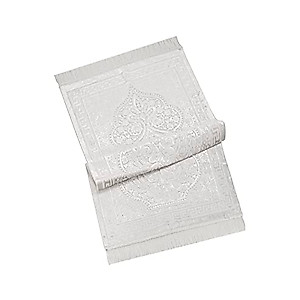 ihvan online, Soft Plush Lux Velvet Muslim Prayer Rug | Thick Janamaz | Sajadah | Soft Islamic Prayer Rug | Islamic Gifts | Prayer Carpet Mat, Elegant, Color: Cream