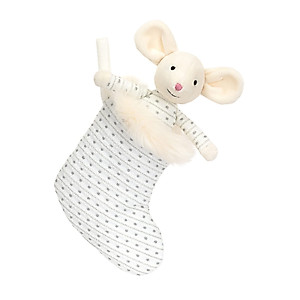 Jellycat Shimmer Stocking Mouse Stuffed Animal, 8 inches| Christmas Plush Toy and Décor