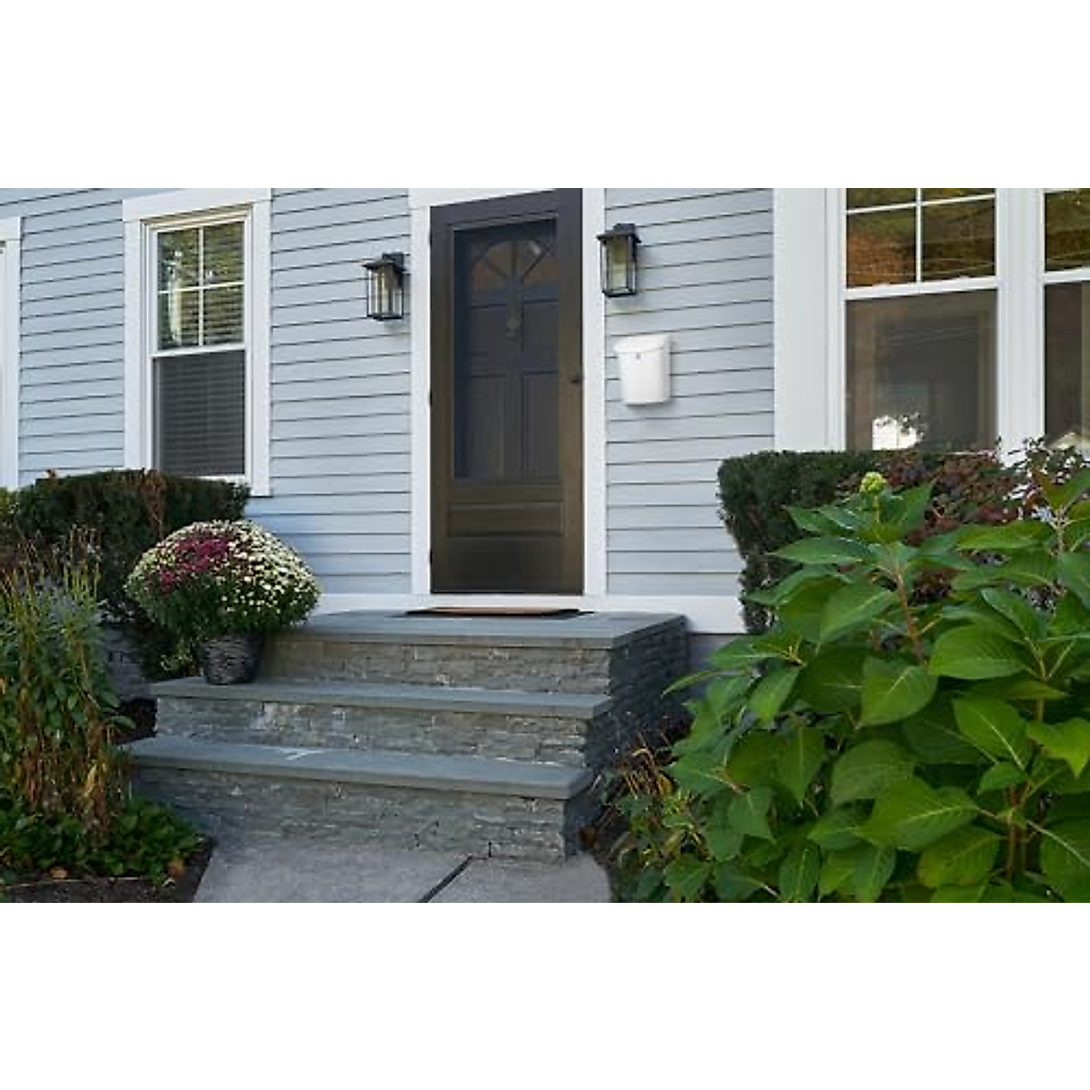 Architectural Mailboxes Parkside Galvanized Steel, Locking, Wall Mount Mailbox, 2576W-10, White, Medium Capacity