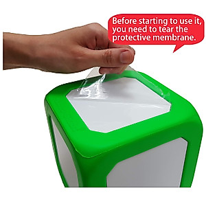 Macro Giant 6.7 Inch Dry Erase Polyhedral Foam Dice, Jumbo, Set of 2, Red, Blue, 12-Sided, White Board, Parenting Activity, Kid Toy, Preschool, Math Learning, Team Games